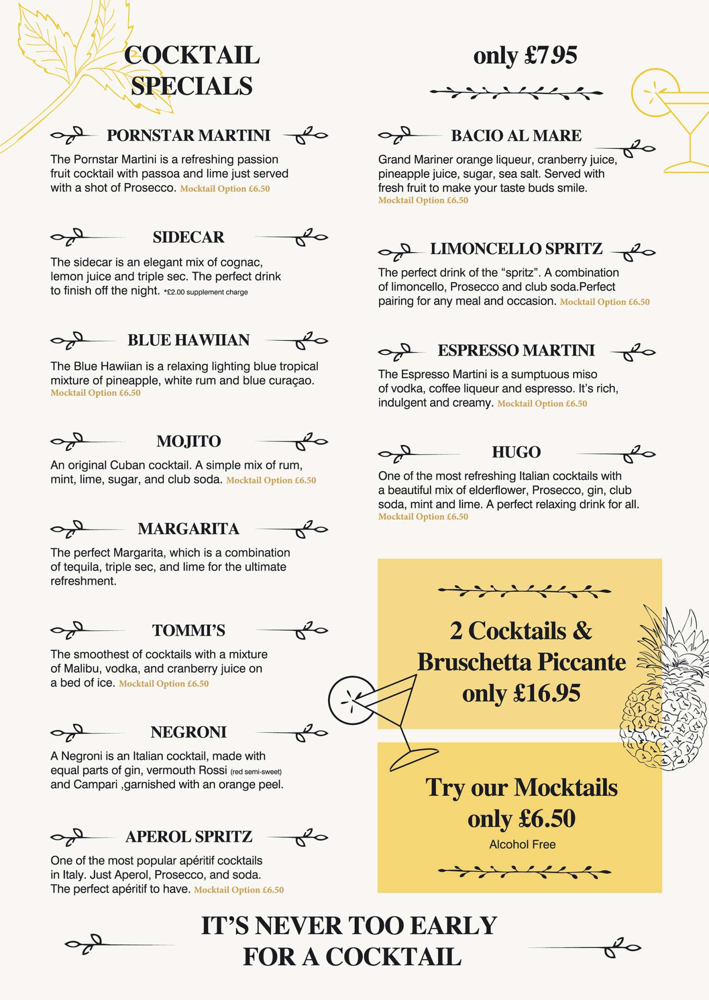 Cocktail Menu – La Cava